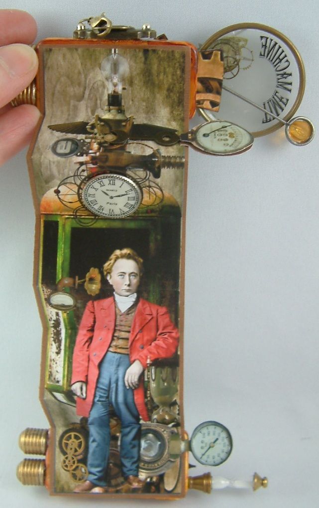 Artfully Musing: Steampunk Time Machine Domino Book